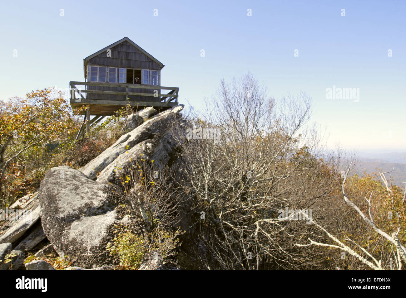 Firetower at Hanging Rock Raptor Observatory Stock Photo - Alamy