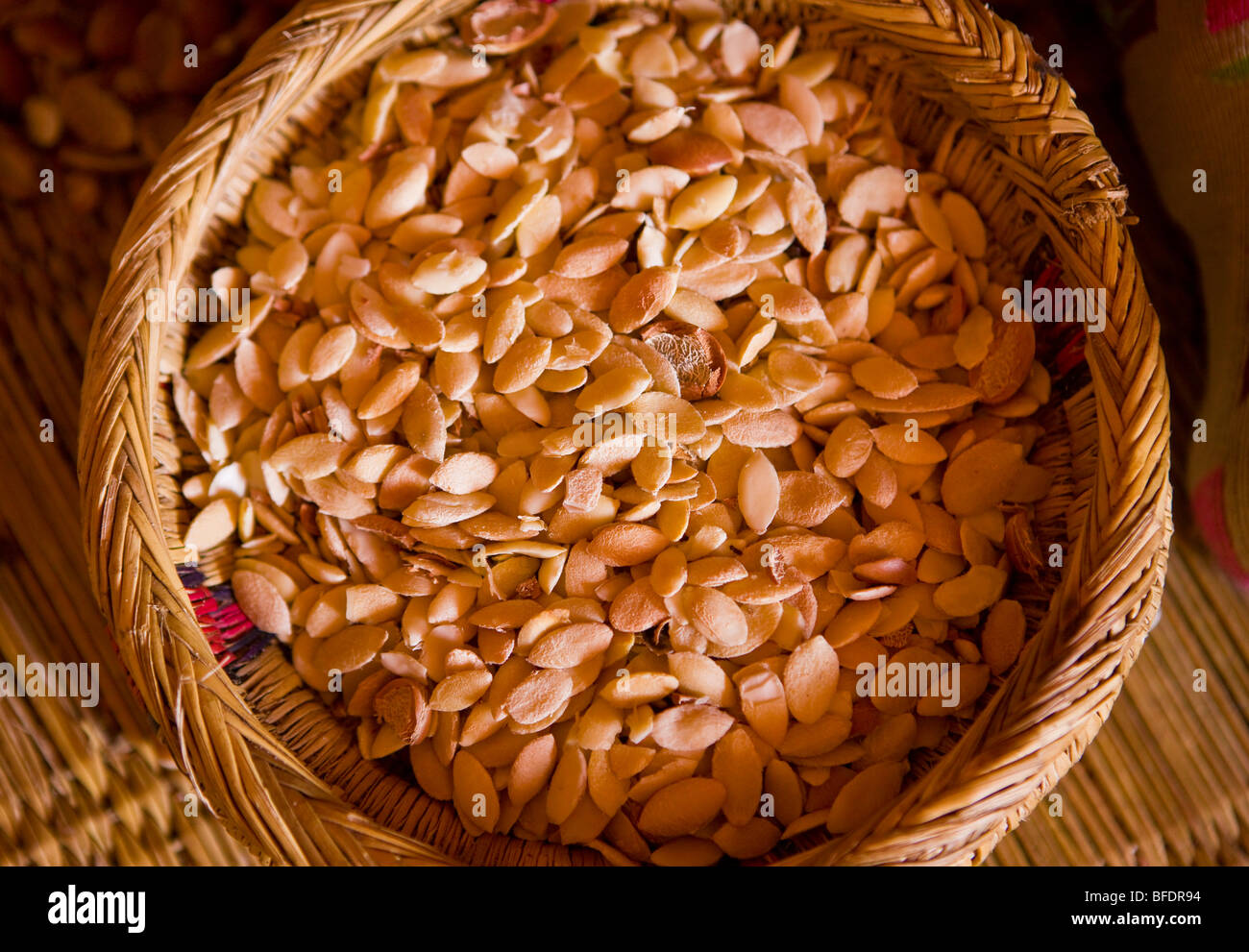 MOROCCO - Basket of argan nuts Stock Photo - Alamy