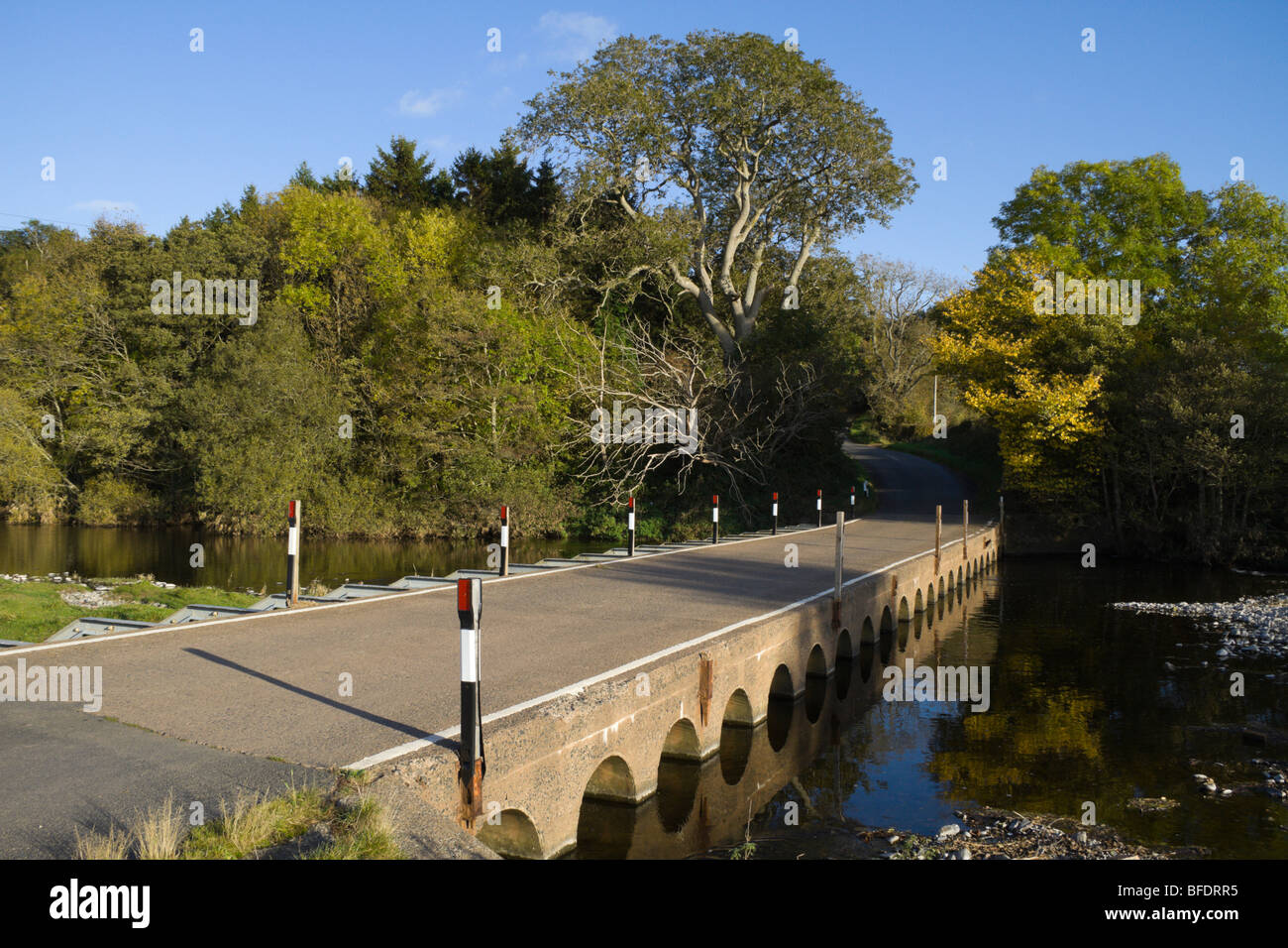 Cockburn Bridge over the River Whiteadder in Berwickshire Scotland with ...