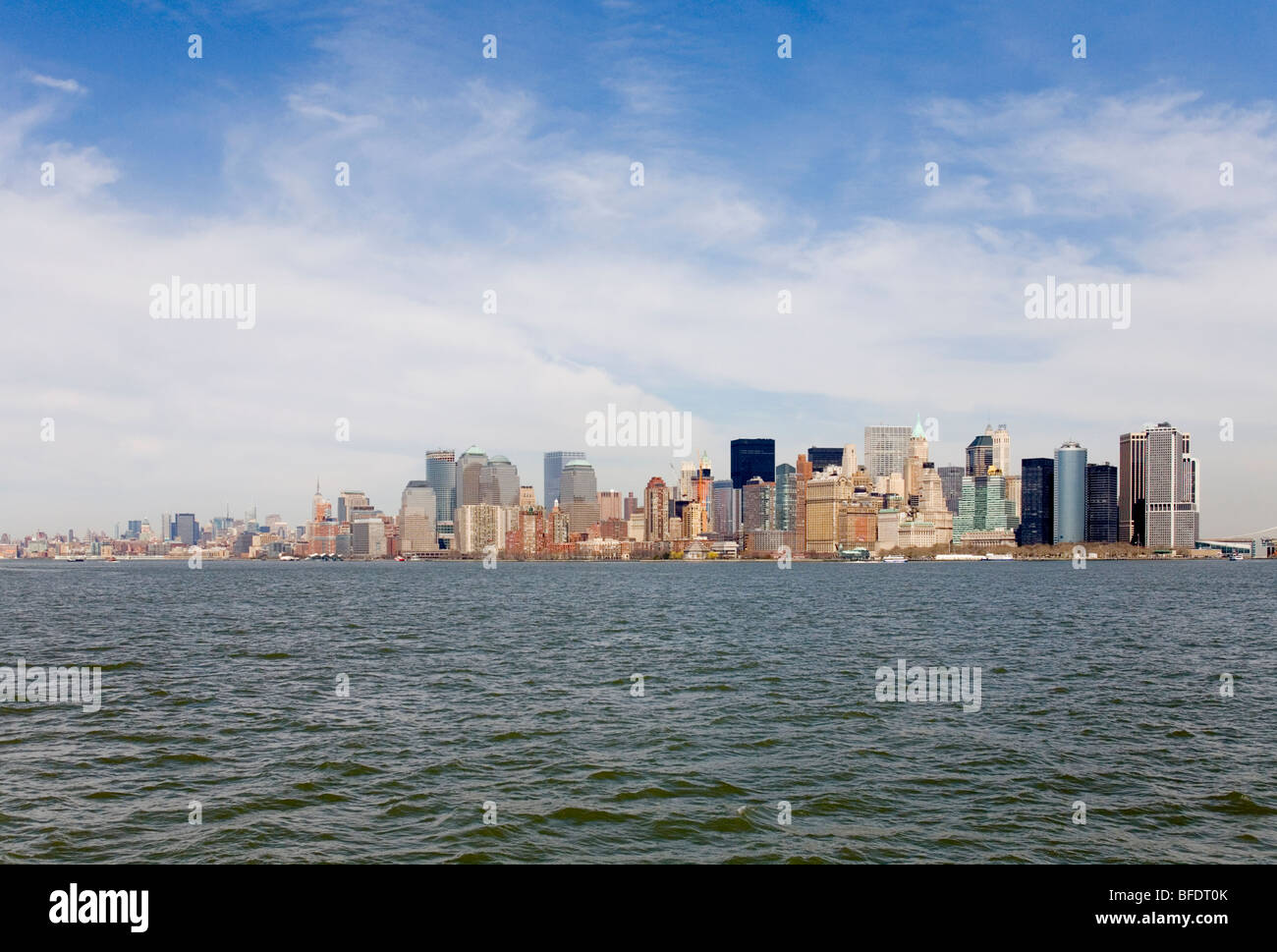 A view of the Empire State building and the Manhattan skyline Stock ...