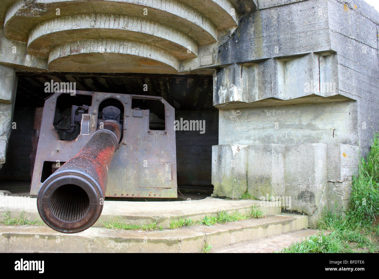 The artillery battery at Longues-sur-Mer, Normandy, Northern France ...
