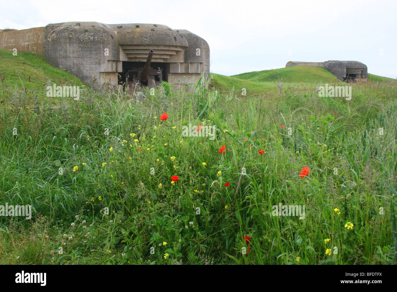 The artillery battery at Longues-sur-Mer, Normandy, Northern France ...