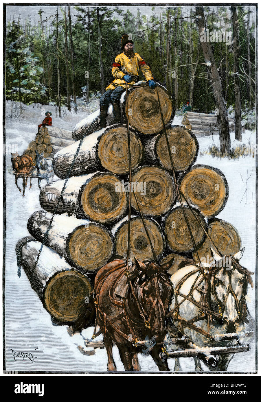 19th century logging hi-res stock photography and images - Alamy