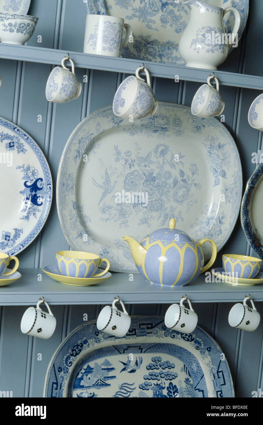 Collection Blue White China Plates High Resolution Stock Photography ...