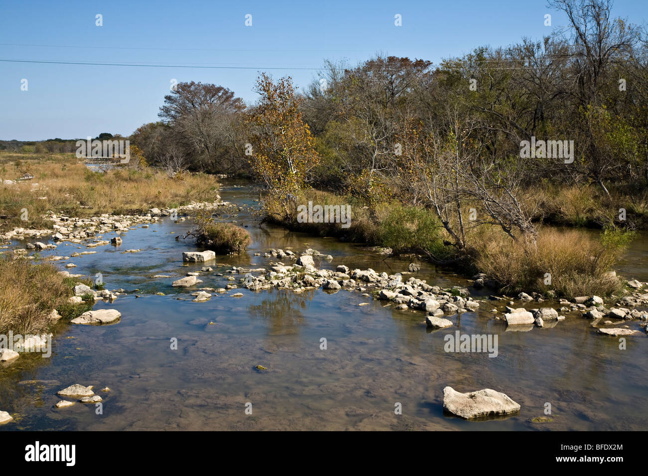 The Pedernales River flows through the Lyndon B Johnson National ...