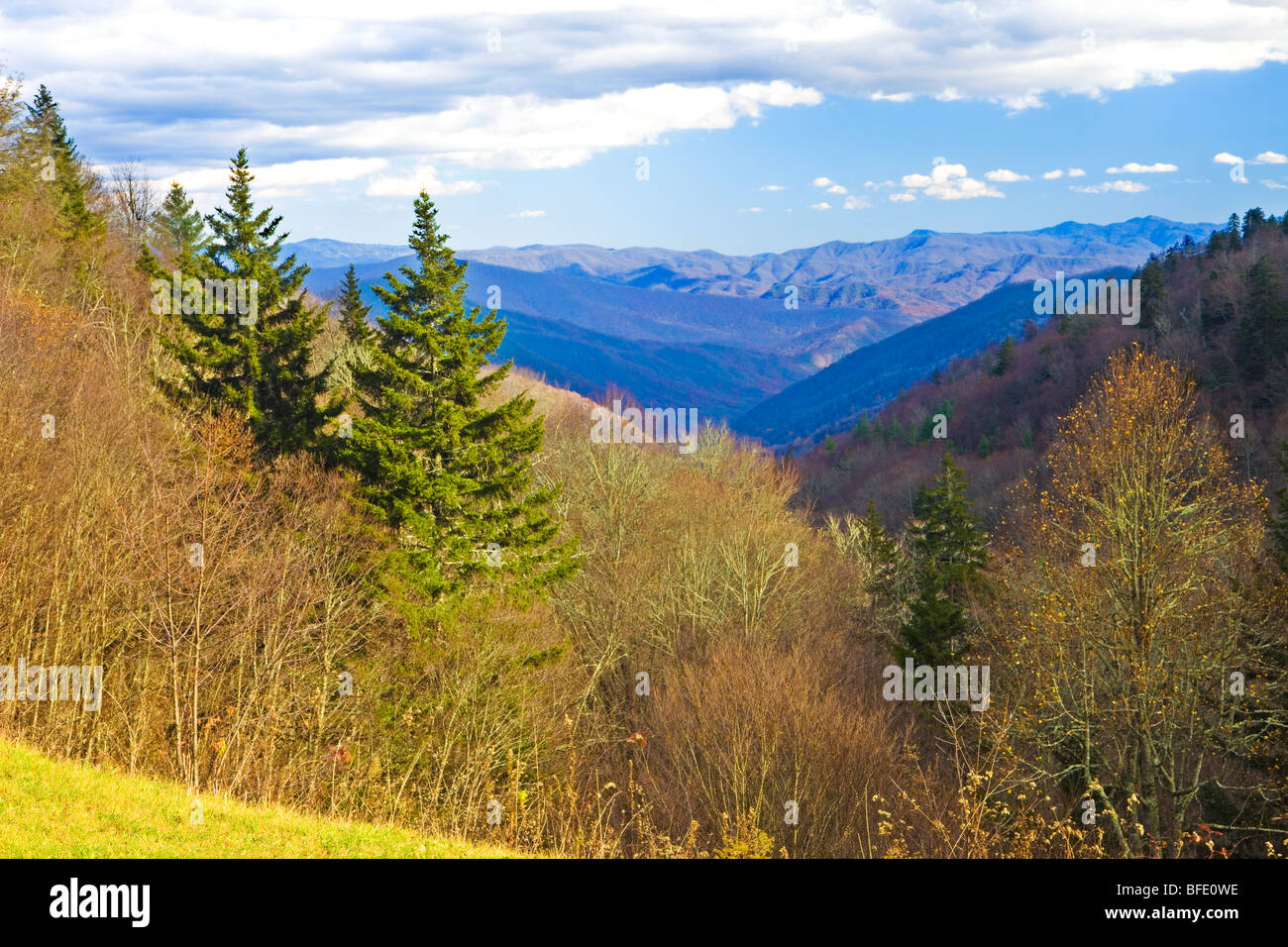 Overlook from Newfound Gap Road, Great Smoky Mountains National Park ...