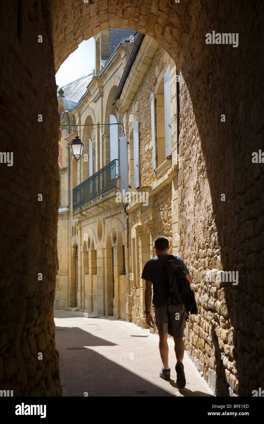 The 11th-century Fortified Gate of the Castrum in Belves Stock Photo ...