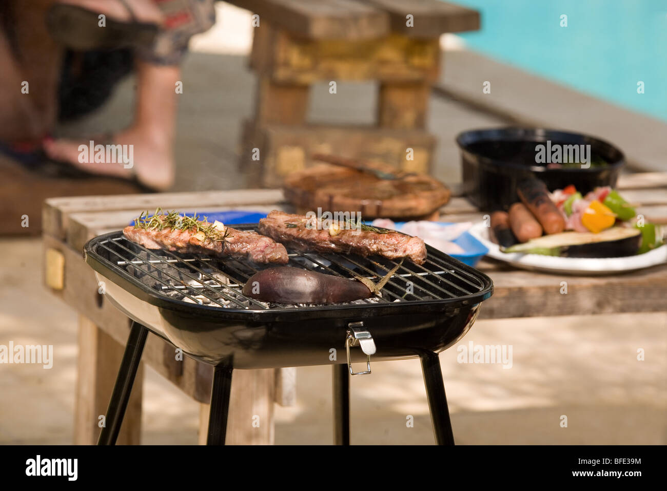Closeup on barbecue Stock Photo - Alamy