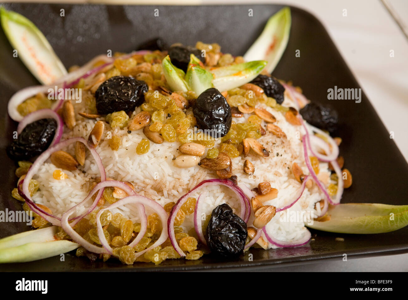 Rice dish at a festive family dinner Stock Photo - Alamy