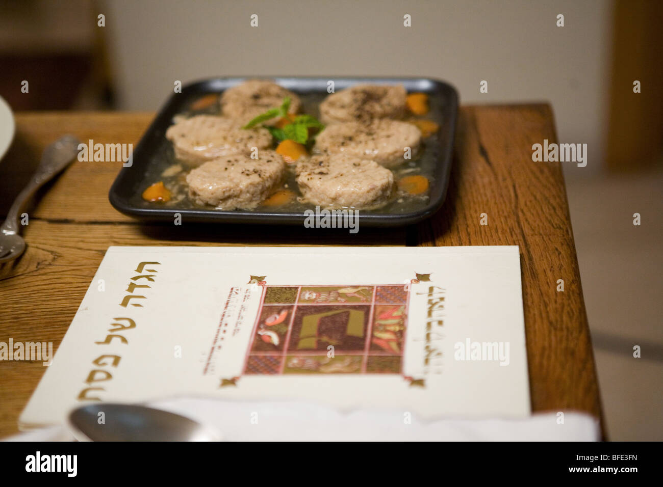 Haggadah and Gefilte Fish Stock Photo - Alamy