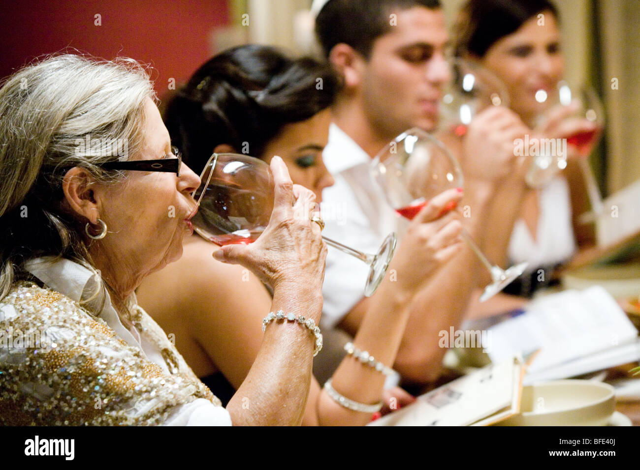Elder woman at the Seder Night Stock Photo - Alamy