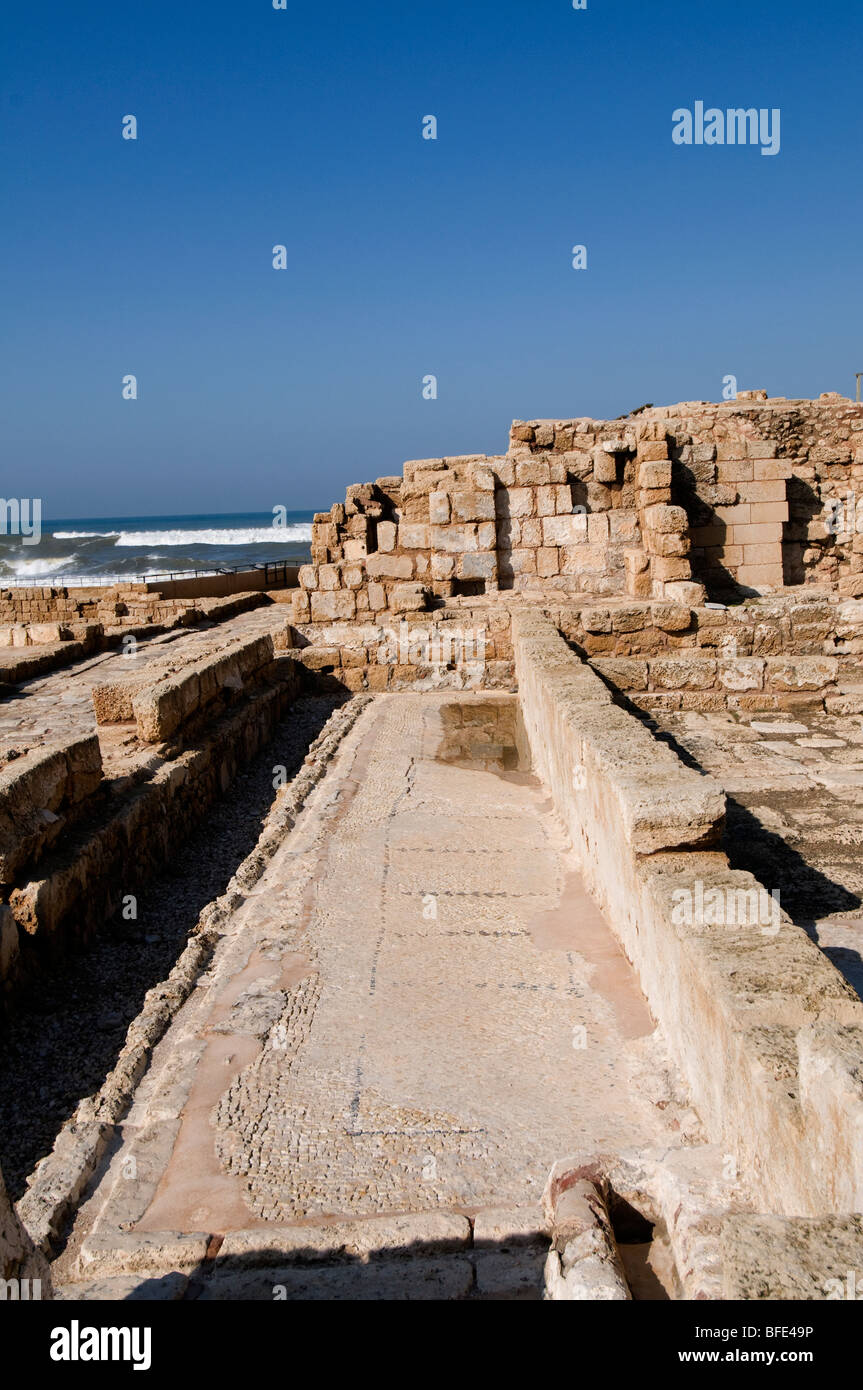 Public toilet Roman city of Ceasarea Israel Stock Photo - Alamy