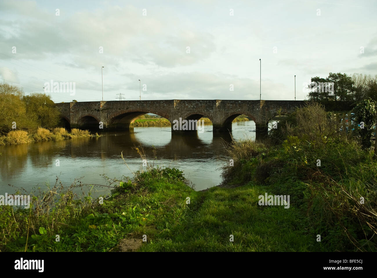 River exe bridge river southwest south west countess wier exeter hi-res ...