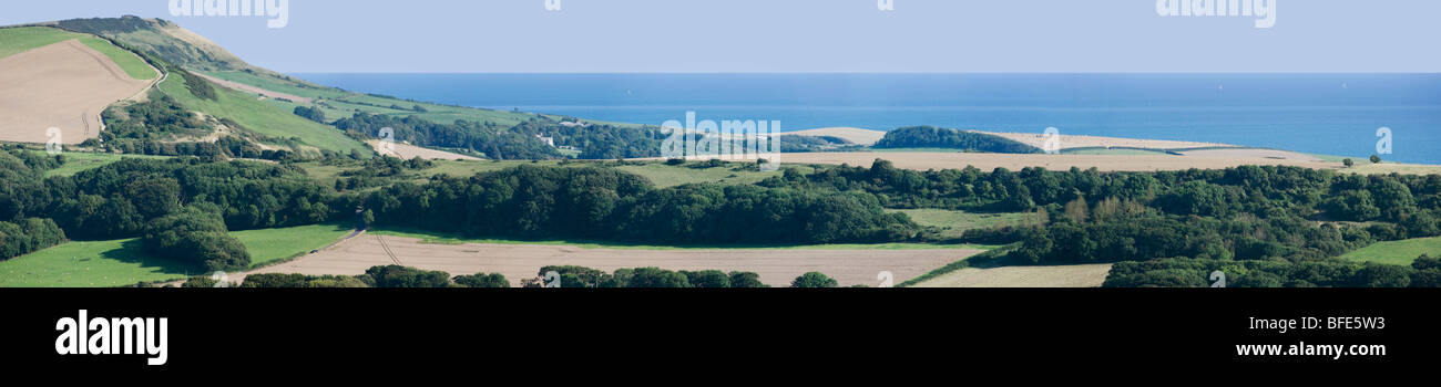 the view over dorset countryside from whiteways hill on army training ...