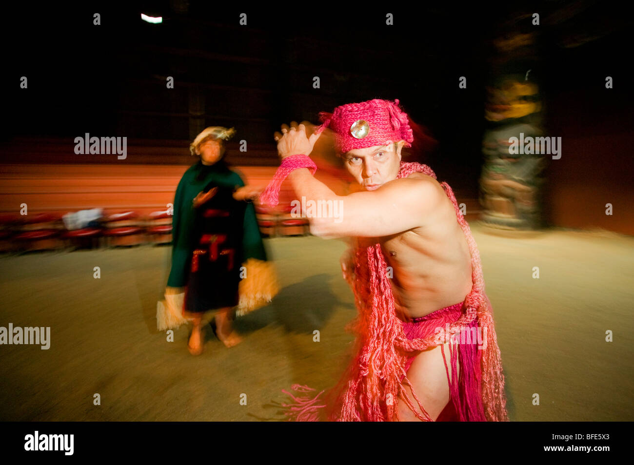 First Nations people performing dance called Hamatsa or Wildman of ...
