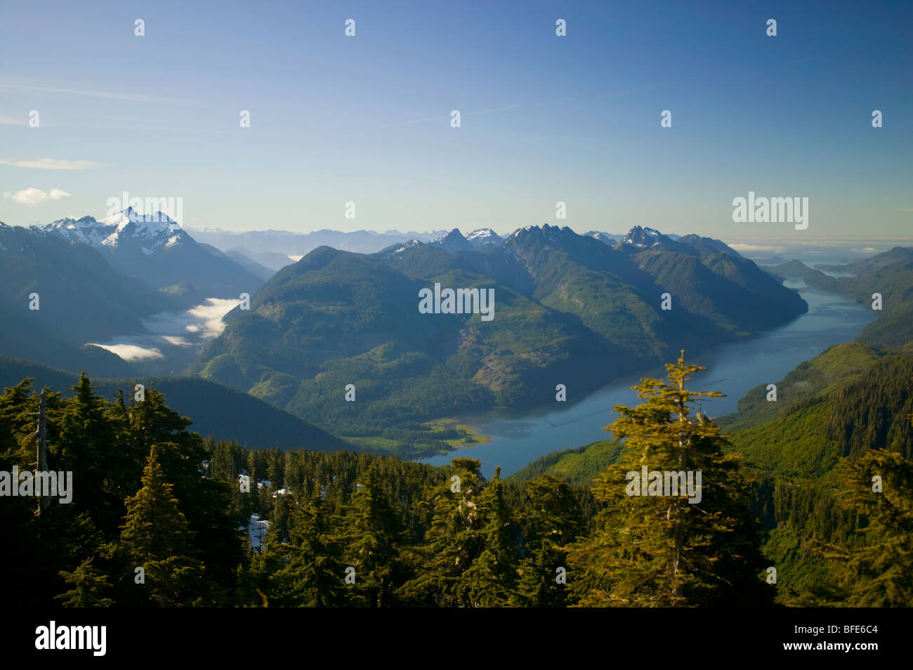 Tahsis Inlet and the surrounding terrain,, Tahsis, Vancouver Island ...
