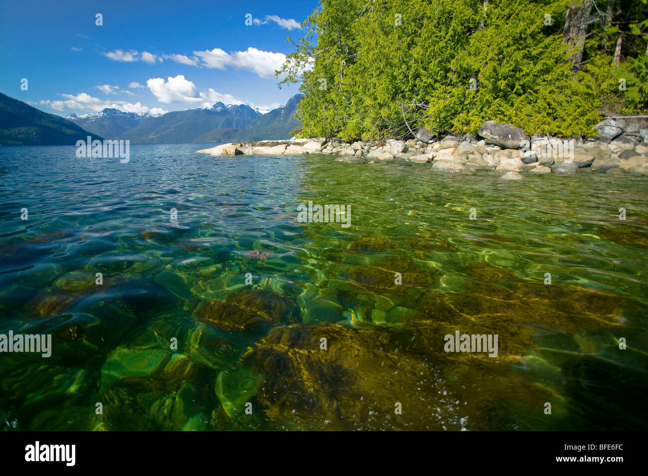 Shoals around Eveleigh Island in Desolation Sound, British Columbia ...