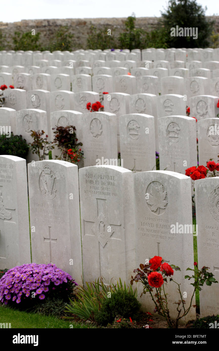 Etaples, the largest Commonwealth war cemetery in France Stock Photo ...