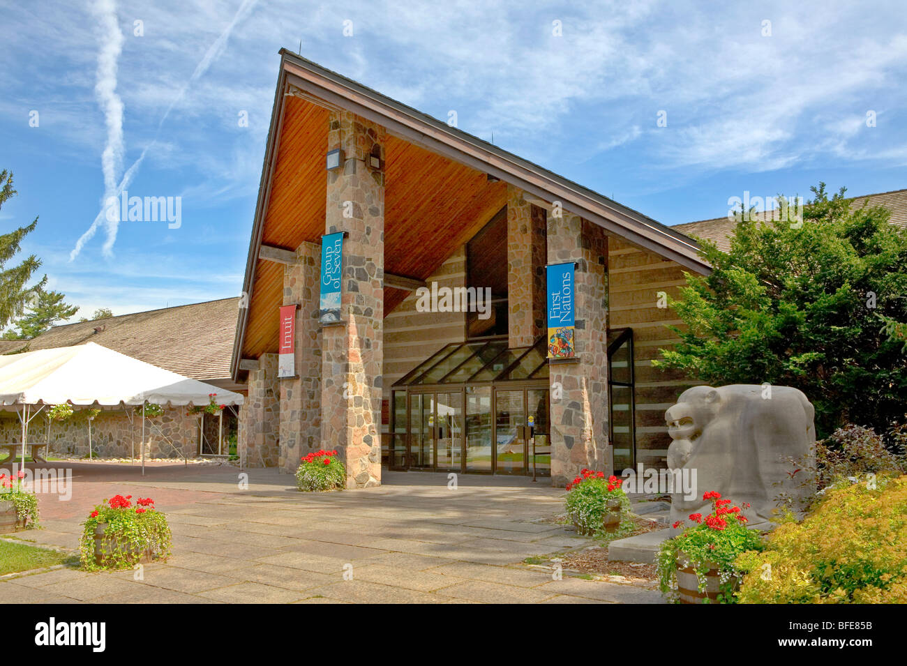 Exterior of the McMichael Canadian Art Gallery, (home of the paintings ...
