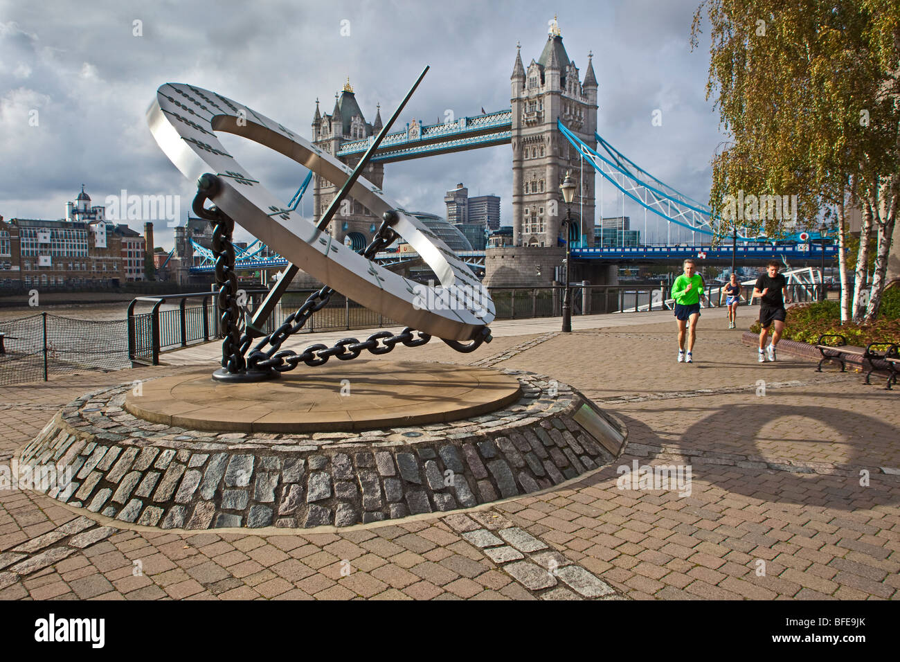 London ; St Katharine's Dock ; Sundial by Wendy Taylor, 1973 Stock ...