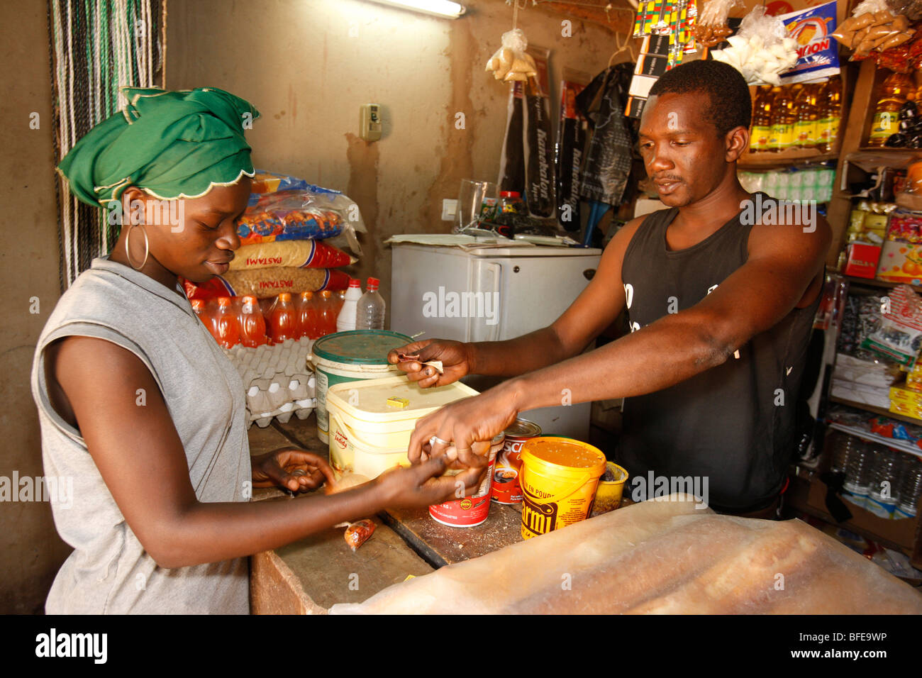 Sénégal Niaguis 26-year old mine victim Samba Sy opened a shop with a ...