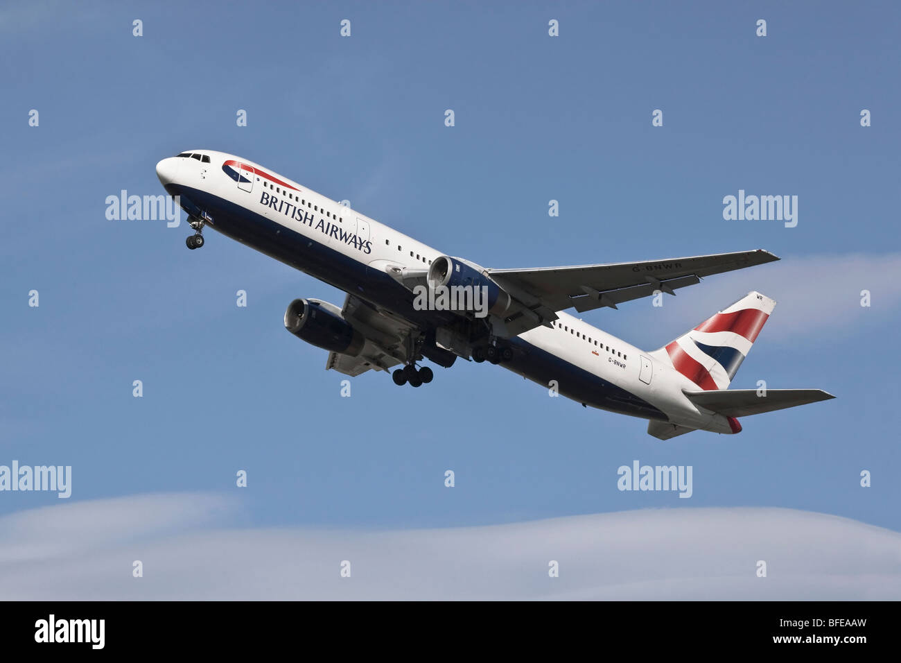 A Boeing B767 of British Airways on departure Stock Photo - Alamy
