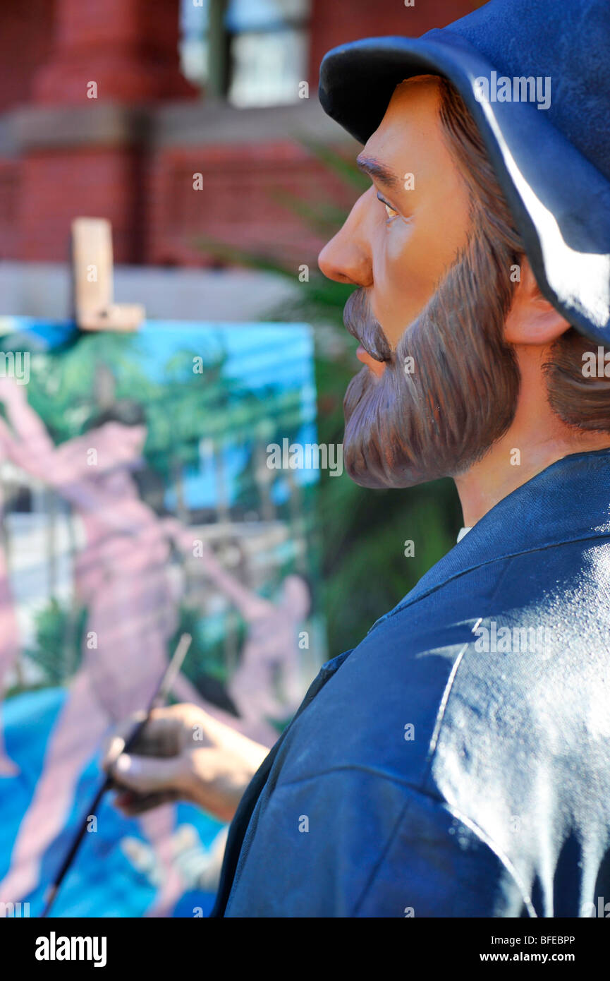 Key West Statue of Artist Stock Photo - Alamy