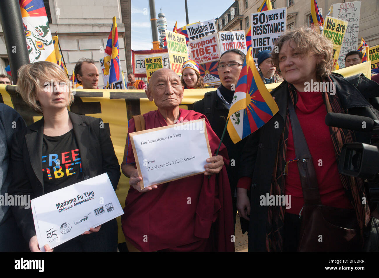 Tibet Freedom March in London on 50th anniversary of the 'Tibetan ...