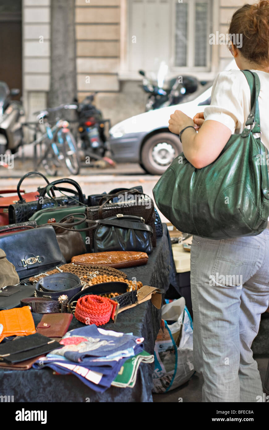 France Paris secondhand market Stock Photo - Alamy
