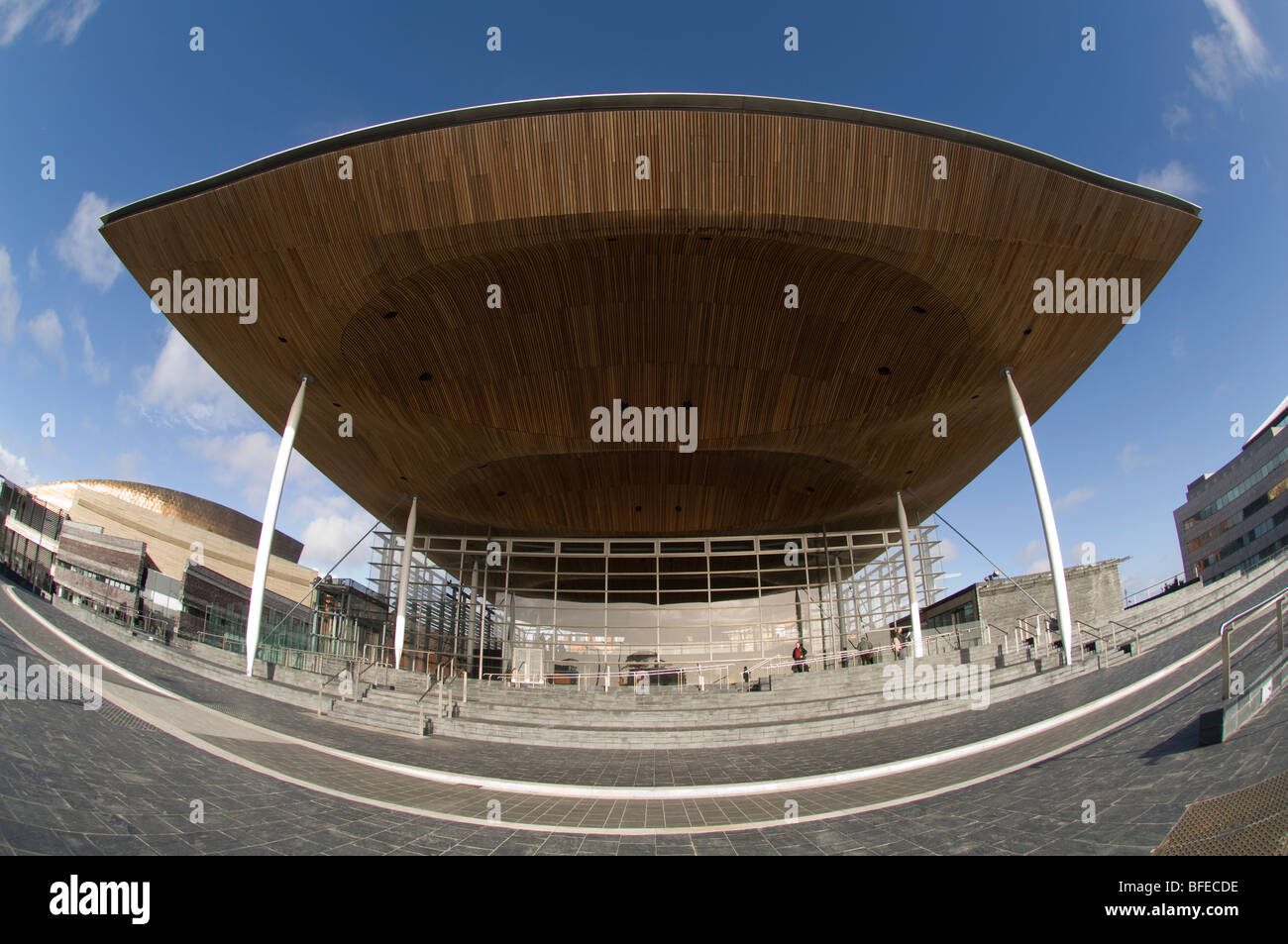 Exterior of Senedd National Assembly for Wales Government Building ...