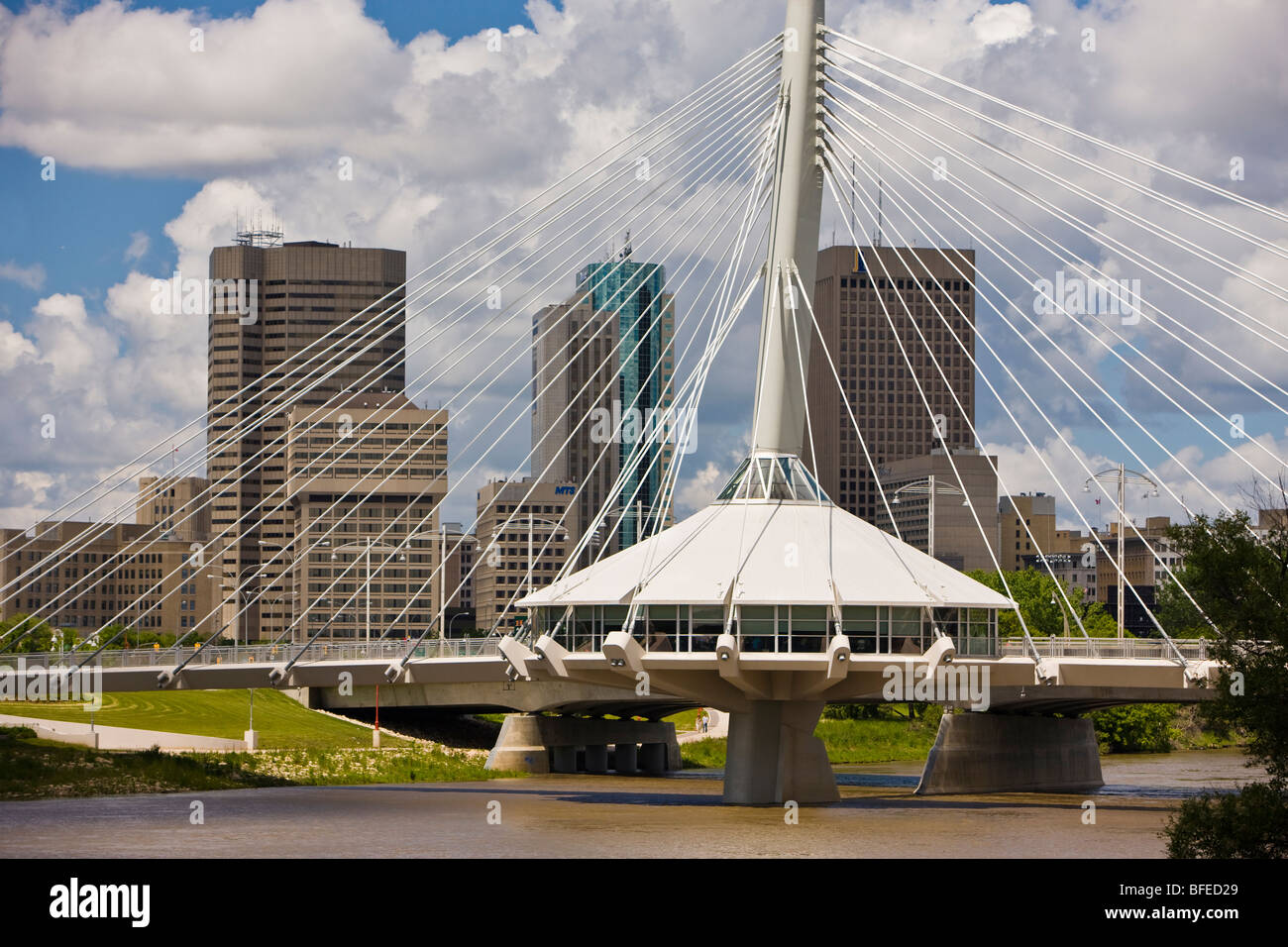 Esplanade Riel Bridge Pedestrian Bridge High Resolution Stock ...