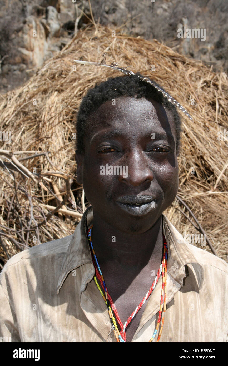African tribe man portrait hi-res stock photography and images - Alamy