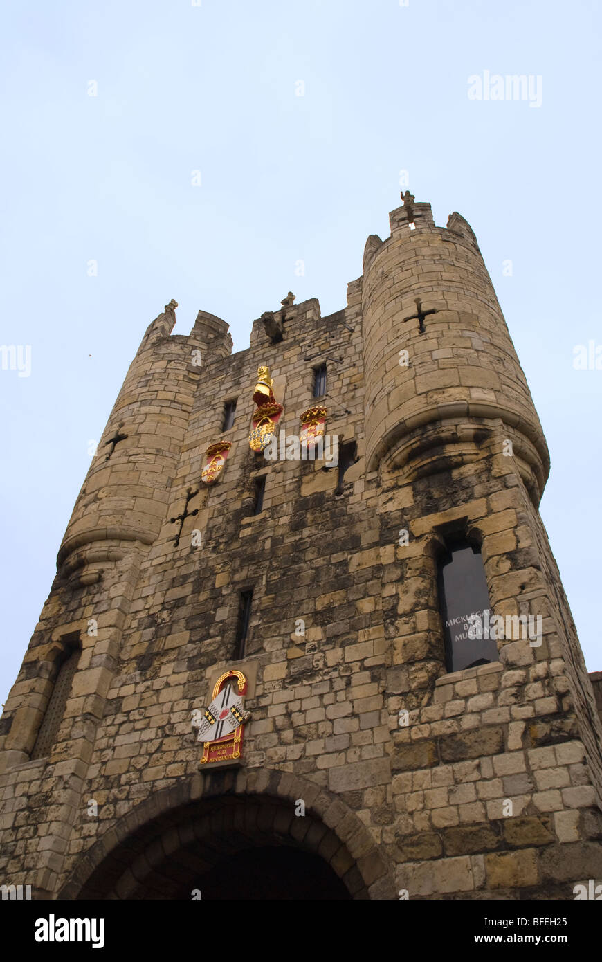 Micklegate Bar, one of the gates into the City of York in Yorkshire in ...