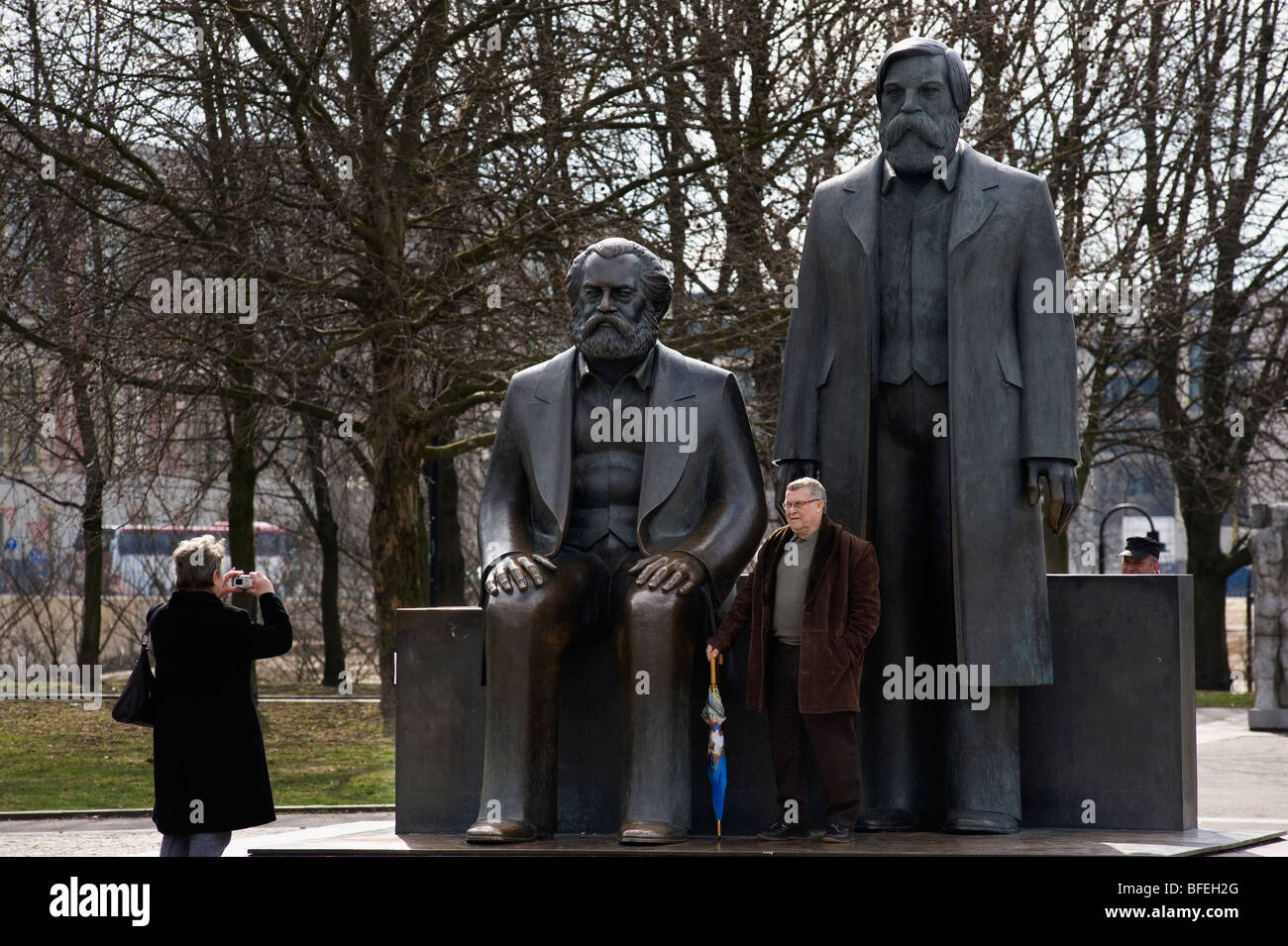 Statue marx engels berlin hi-res stock photography and images - Alamy