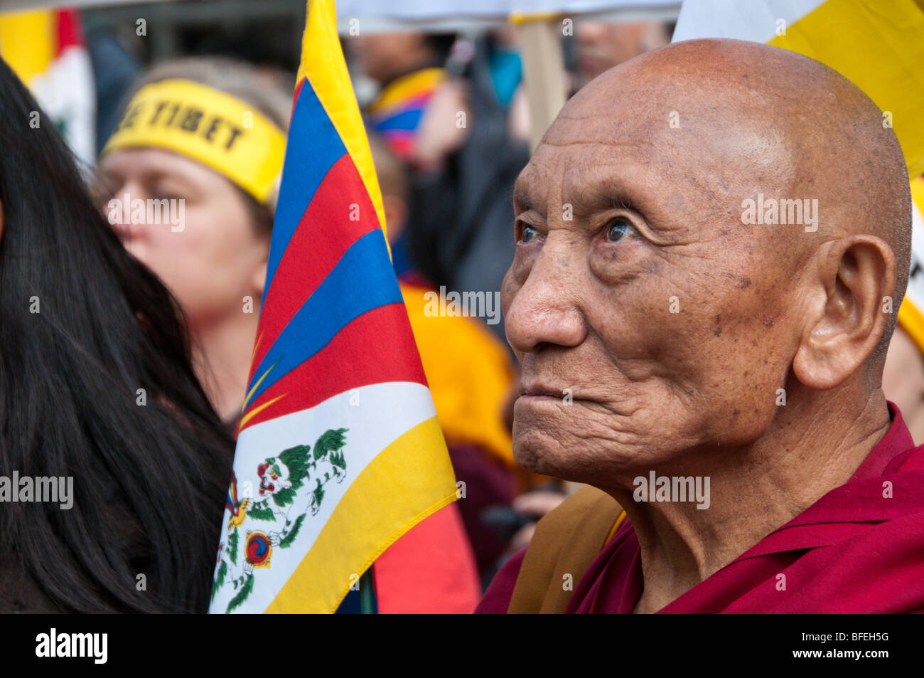 Tibet Freedom March in London on 50th anniversary of the 'Tibetan ...