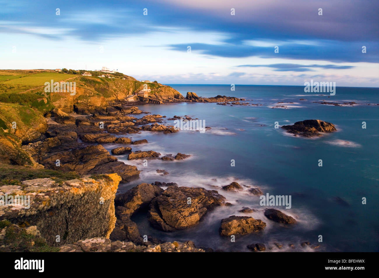 Lizard point; most southerly point in UK; Cornwall; sunset Stock Photo ...