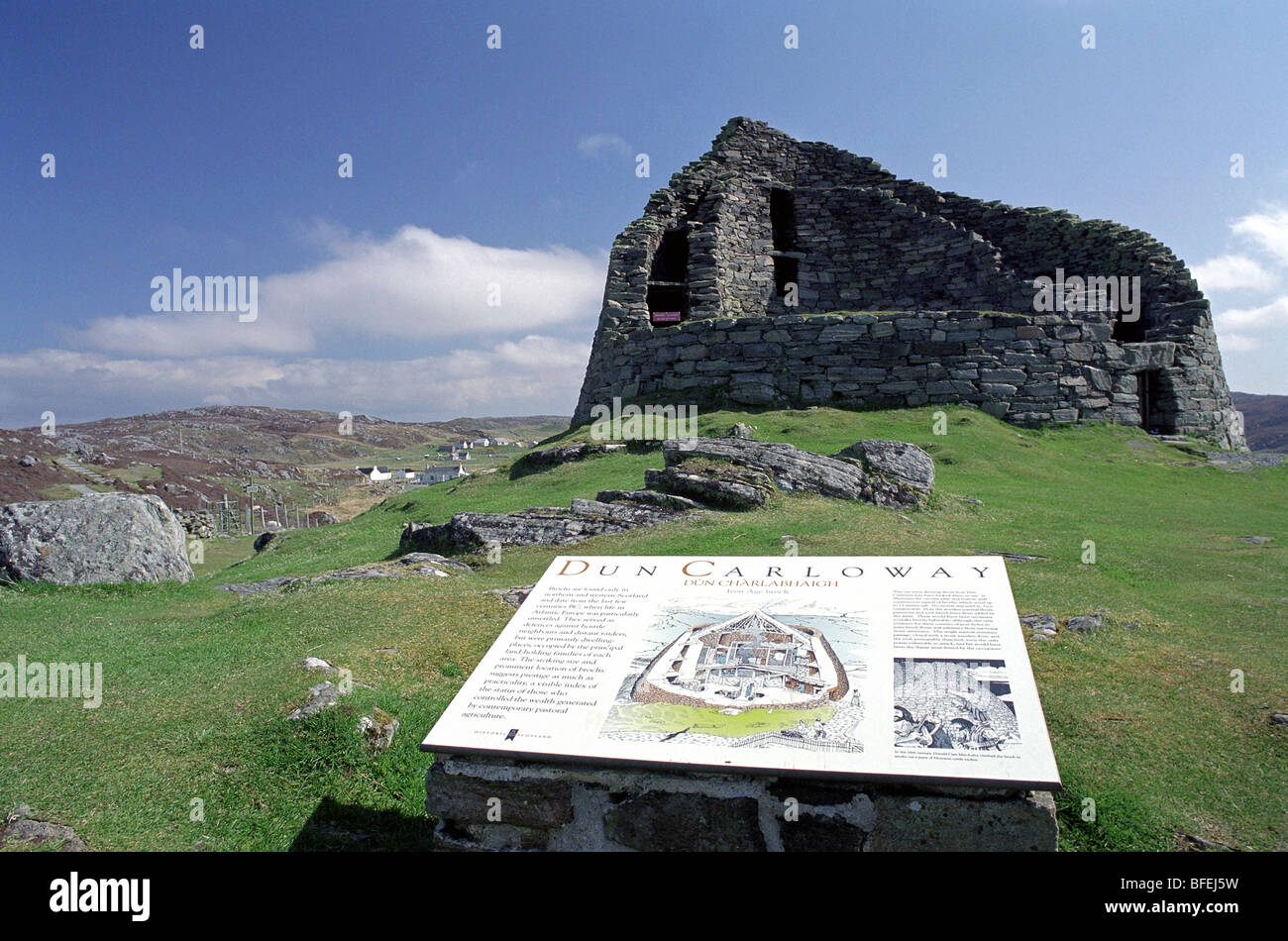 Dun Carloway (in Scottish Gaelic Dùn Chàrlabhaigh) broch at Carloway ...