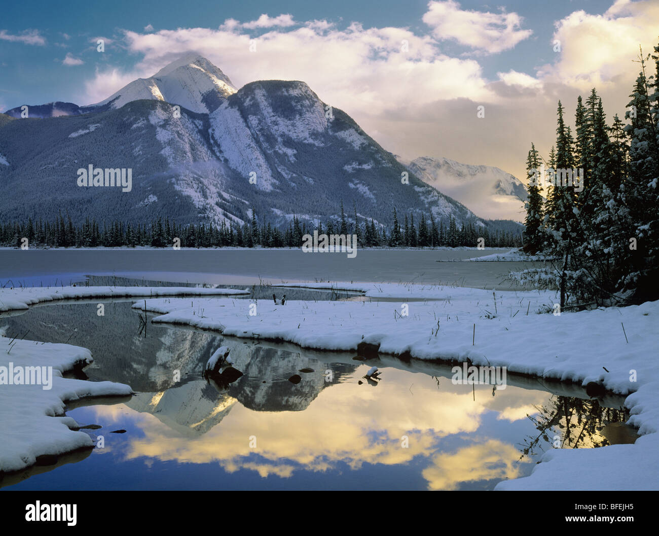 Mt. Hawk, and Mt. Morro from Moberly Flats, Jasper National Park ...