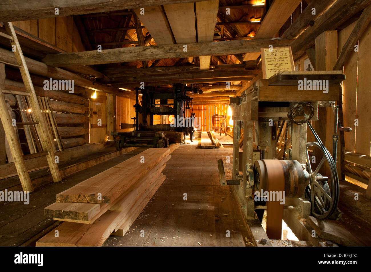 Watermill interior, Oblazy, liptov, Slovakia Stock Photo - Alamy