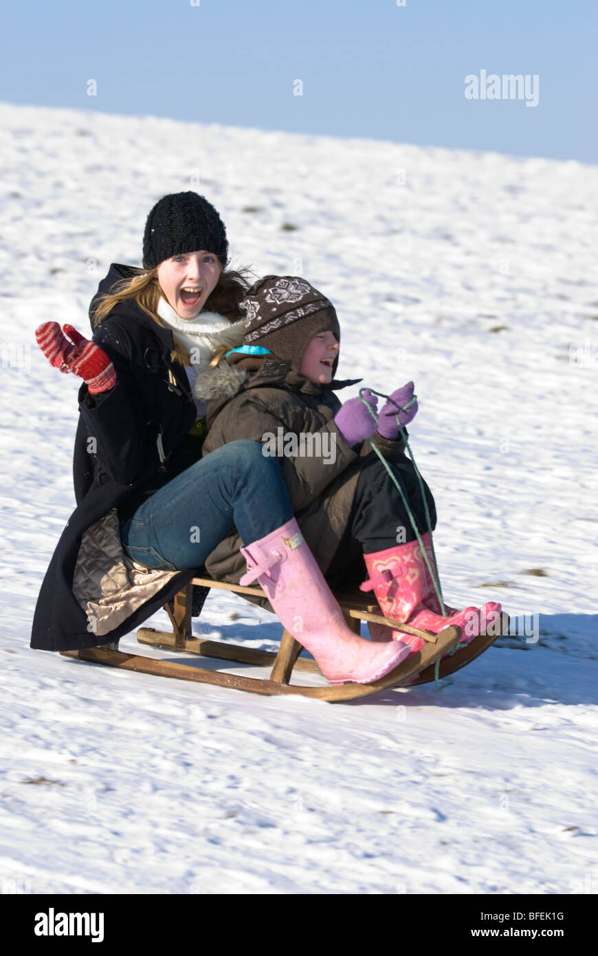 Ride on a sled hi-res stock photography and images - Alamy