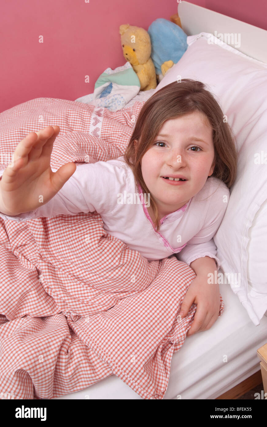 Young girl wakes in the night Stock Photo - Alamy