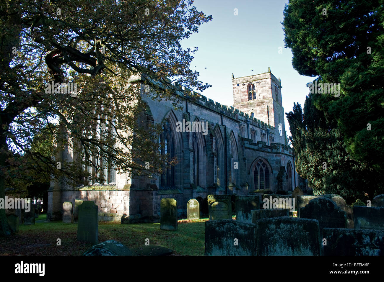 St. Mary and All saints Church, Checkley, Staffordshire Stock Photo - Alamy