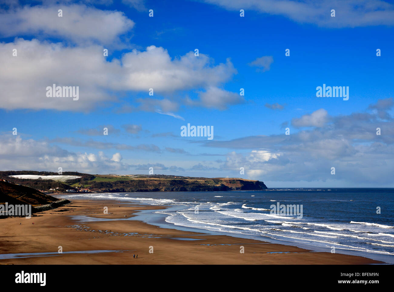 Sandsend Wyke near Whitby Beach North Yorkshire Moors National Park ...