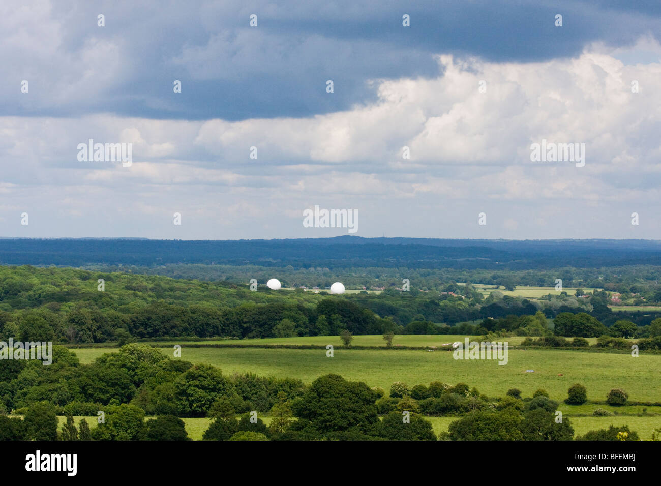 Countryside around Selbourne, Hampshire England, with RAF SGS Oakhanger ...