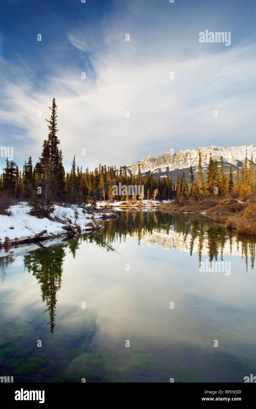Unnamed hot spring and De Smet Range, Jasper National Park, Alberta ...
