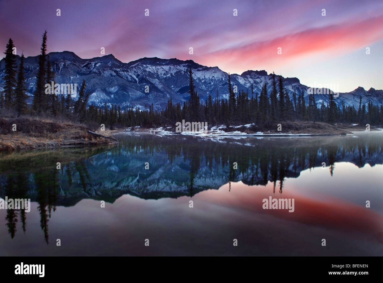 Unnamed hot spring, Miette Range, Jasper National Park, Alberta, Canada ...
