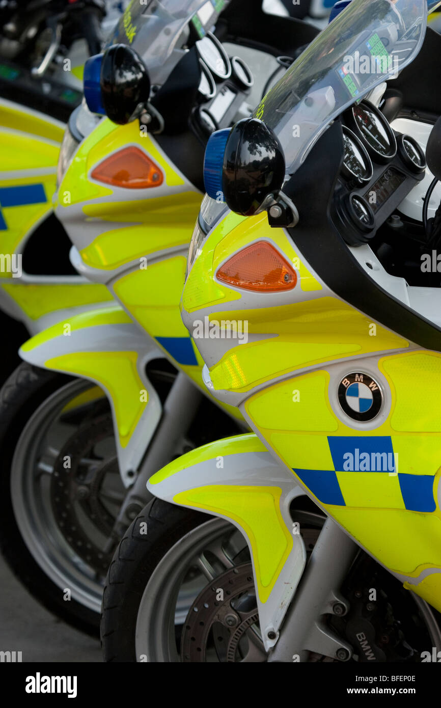 Police motorbikes, England UK Stock Photo - Alamy