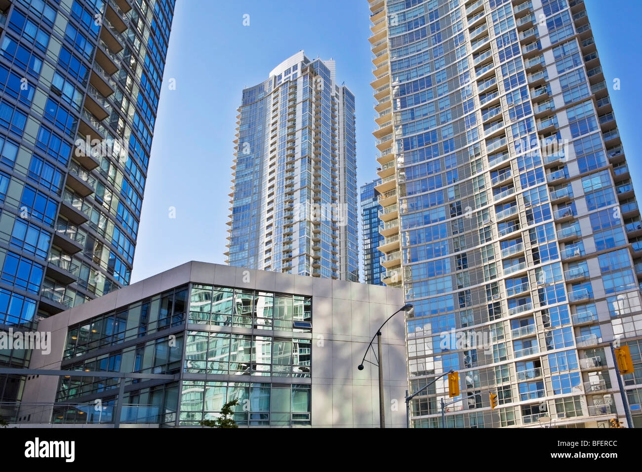 Condominium buildings south of Rogers Centre, Toronto, Ontario, Canada ...