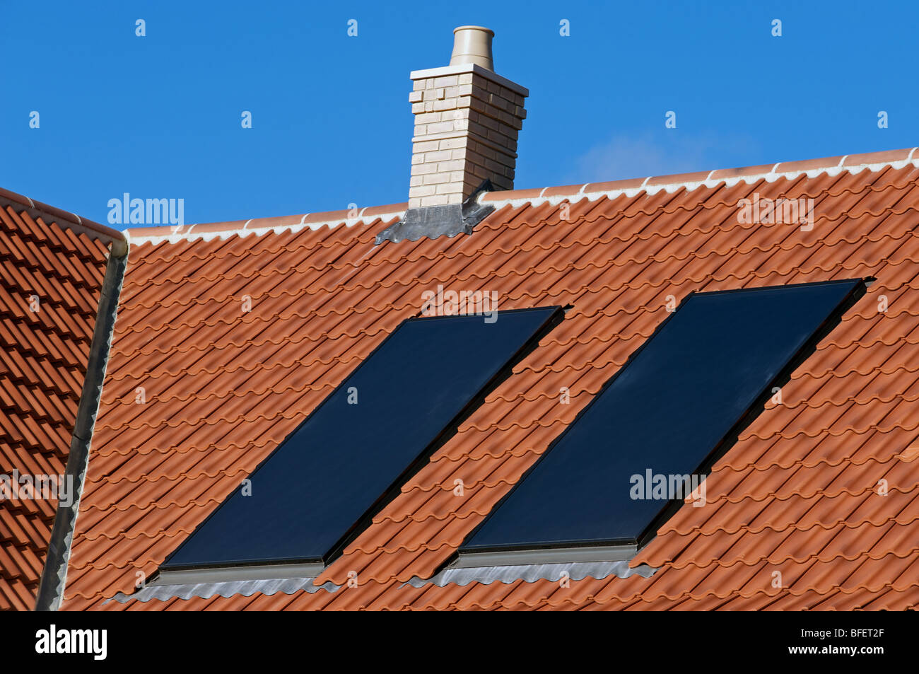 House with built-in solar panels Stock Photo - Alamy