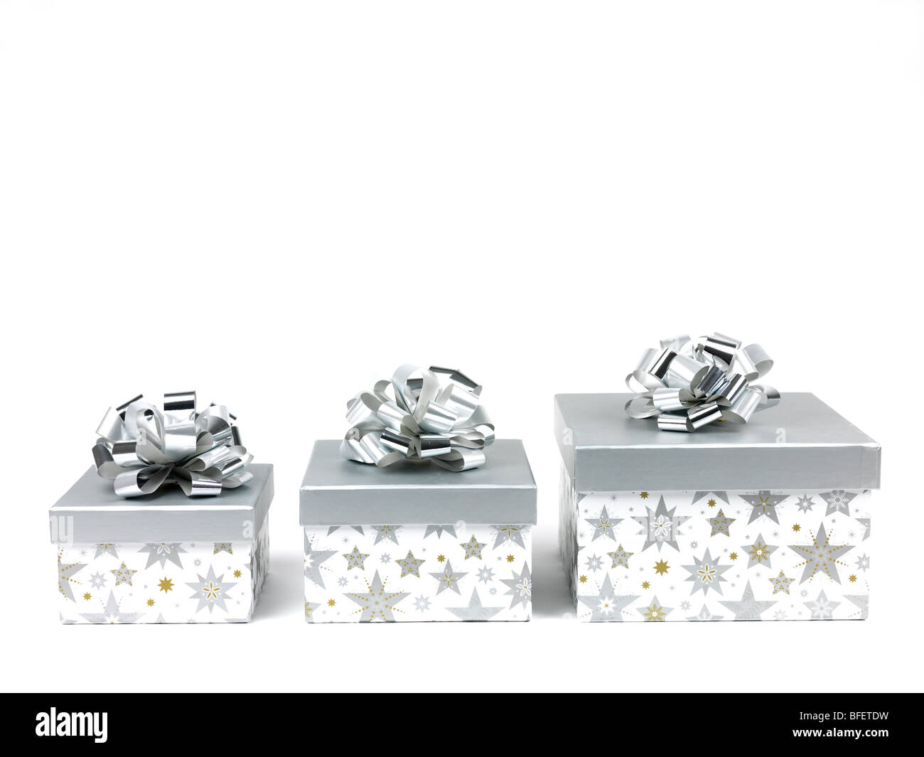 Holiday christmas gifts boxes Cut Out Stock Images & Pictures - Alamy
